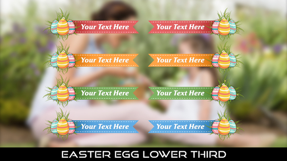 Easter Egg Lower Thirds, Motion Graphics | VideoHive